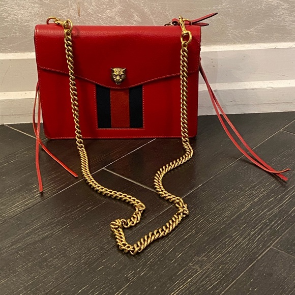 Gucci | Bags | Gucci Leather Shoulder Bag Tiger Head Closure | Poshmark